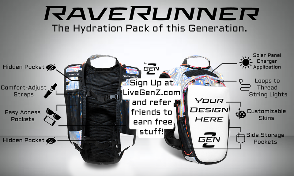 GenZ Innovates Top of the Line Hydration Pack: The RaveRunner