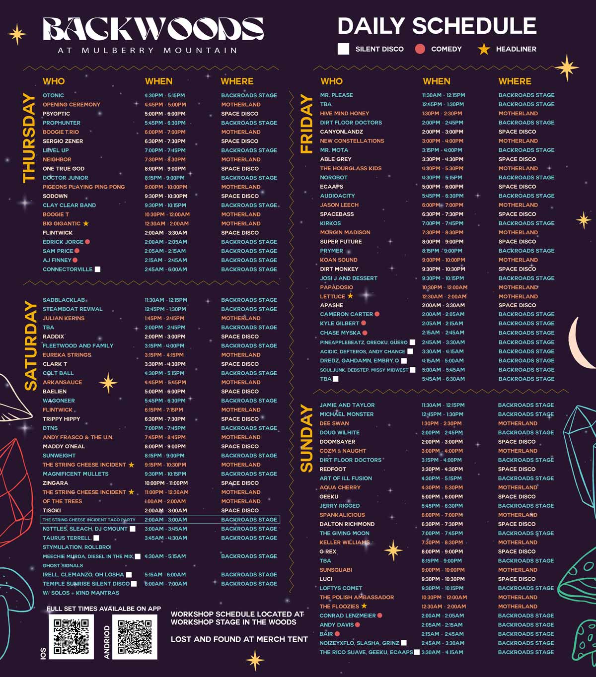 Backwoods Reveals Set Times with Multiple Sunrise Sets, Flow Artists ...