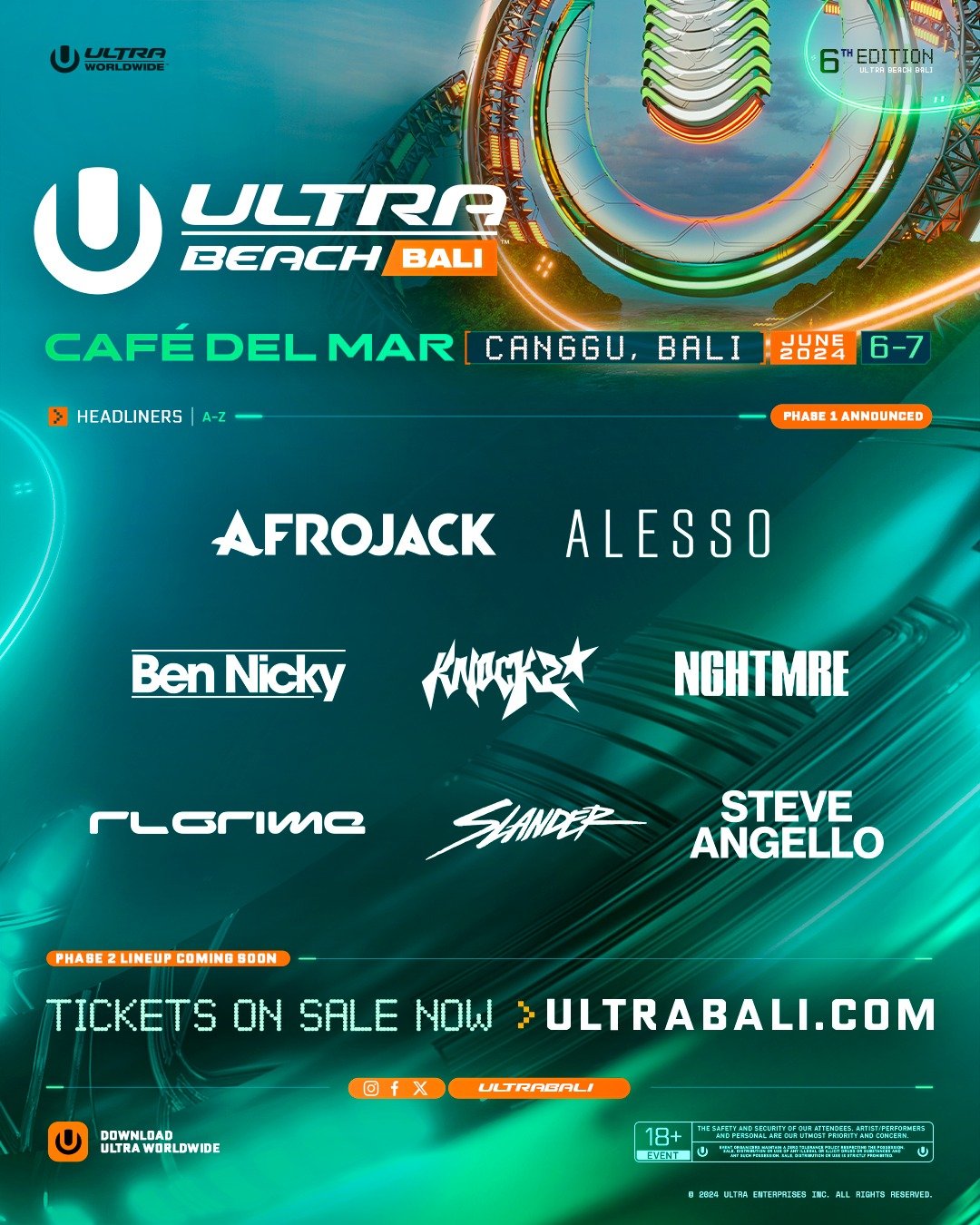 ULTRA Bali 2024 Phase One Lineup